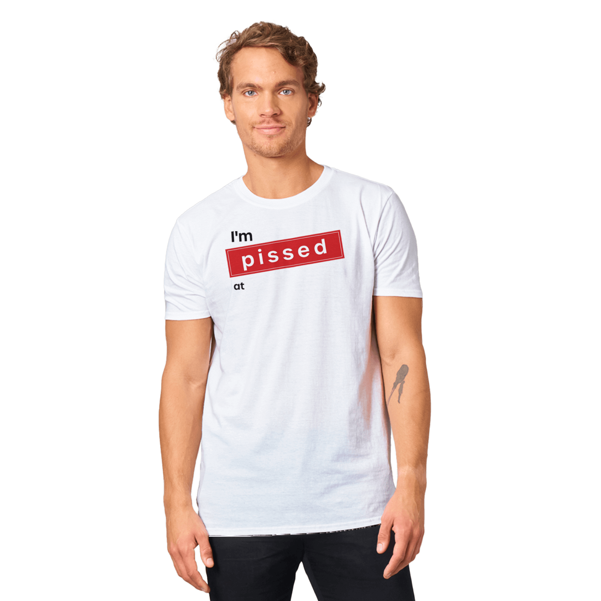 I’m Pissed at Company Name Print T-Shirt – PissedConsumer Merch Store